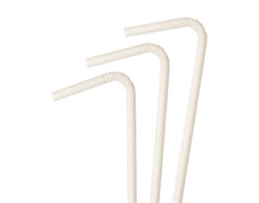 Paper Flexi Straw | White | Castaway NZ