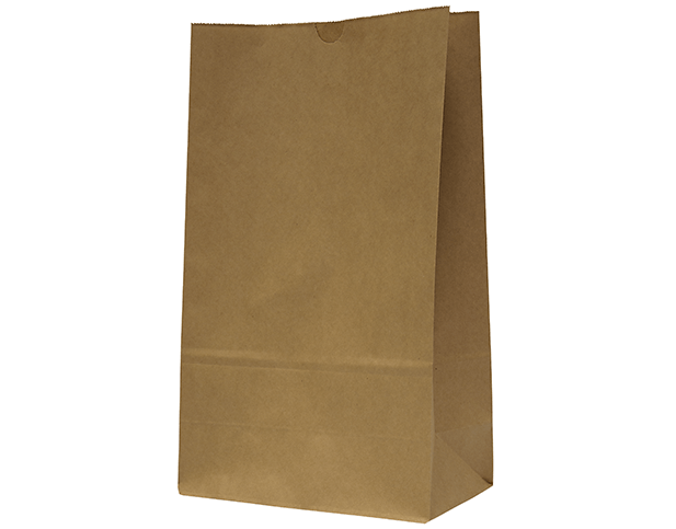 #16 SOS Paper Bags 390x240+120mm Brown Kraft | Castaway NZ