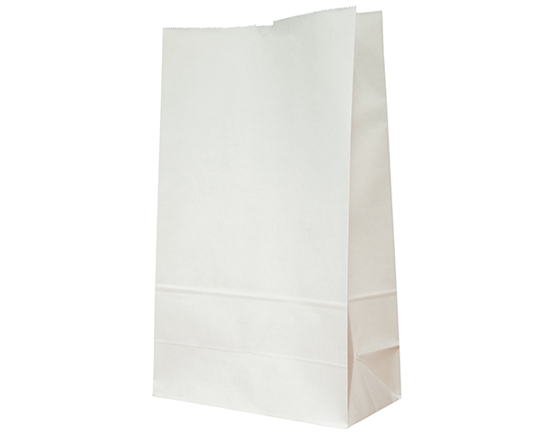 #16 SOS Paper Bags 390x240+120mm White | Castaway NZ